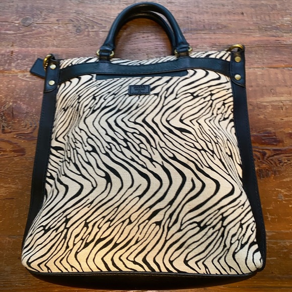 Fossil | Bags | Fossil Canvas Zebra Print Purse | Poshmark